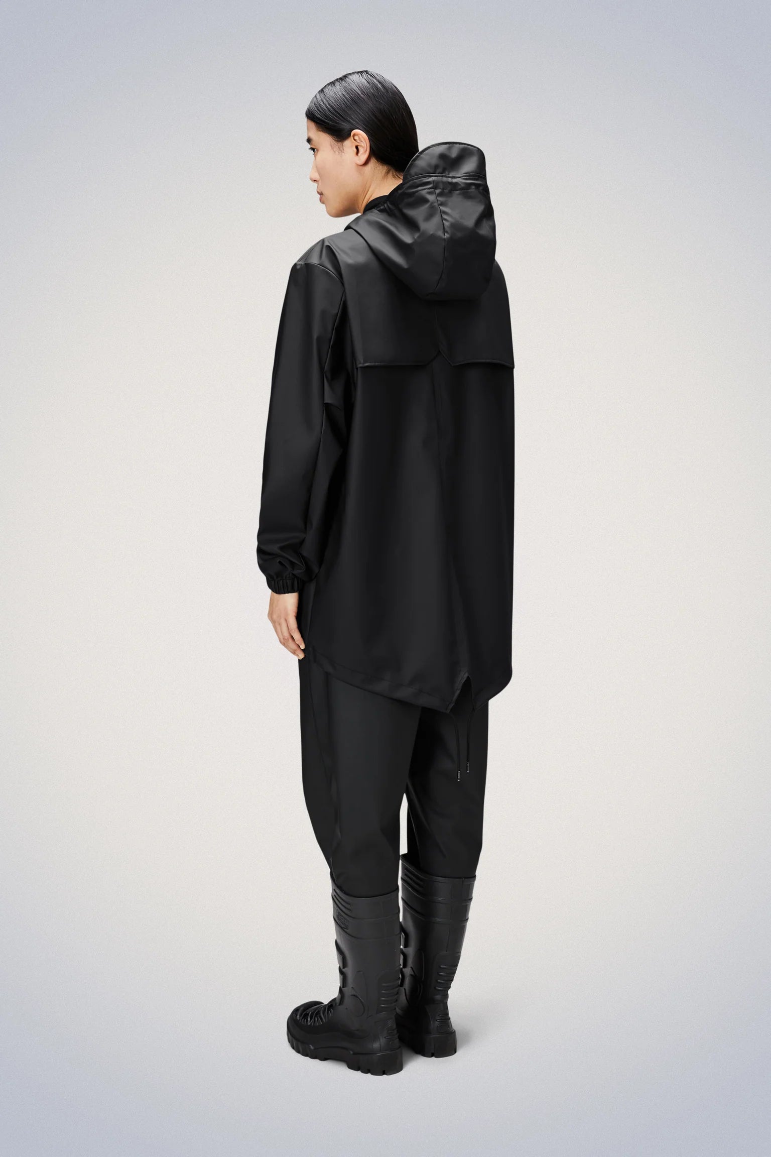 Rains Short Fishtail Jacket - Black – KindleHouse