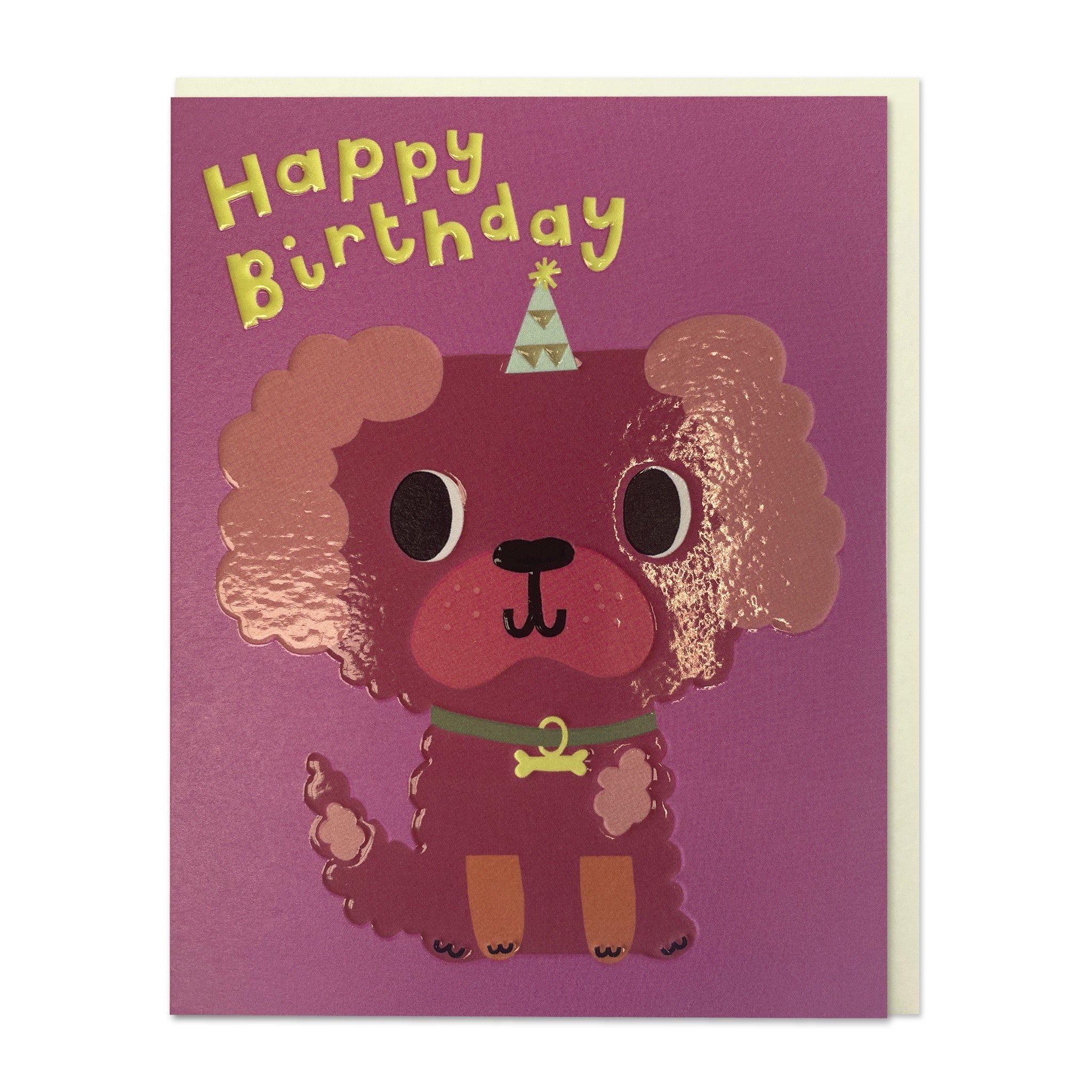 Raspberry Blossom Birthday Dog Greetings Card – KindleHouse