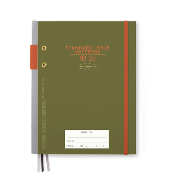 Standard Issue Planner Notebook - Army Green & Chili – KindleHouse