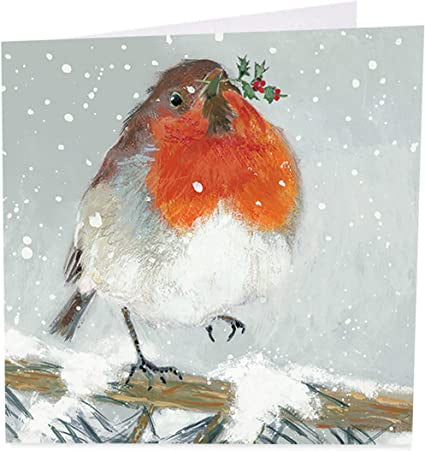 Pack of 6 Christmas Cards - Little Red Robin – KindleHouse